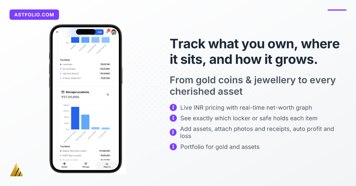 AstFolio - Gold Portfolio Tracker & Digital Vault | Physical Gold ...